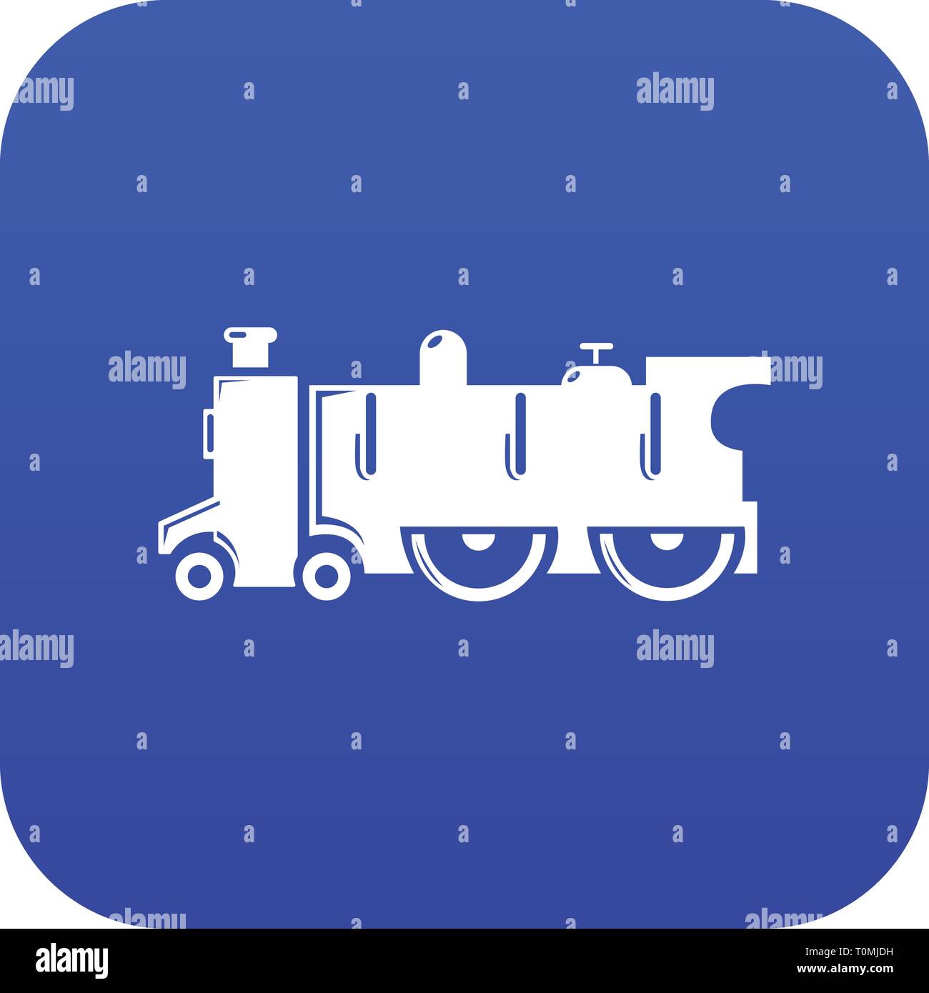 Old steam locomotive icon blue vector Stock Vector Image & Art - Alamy
