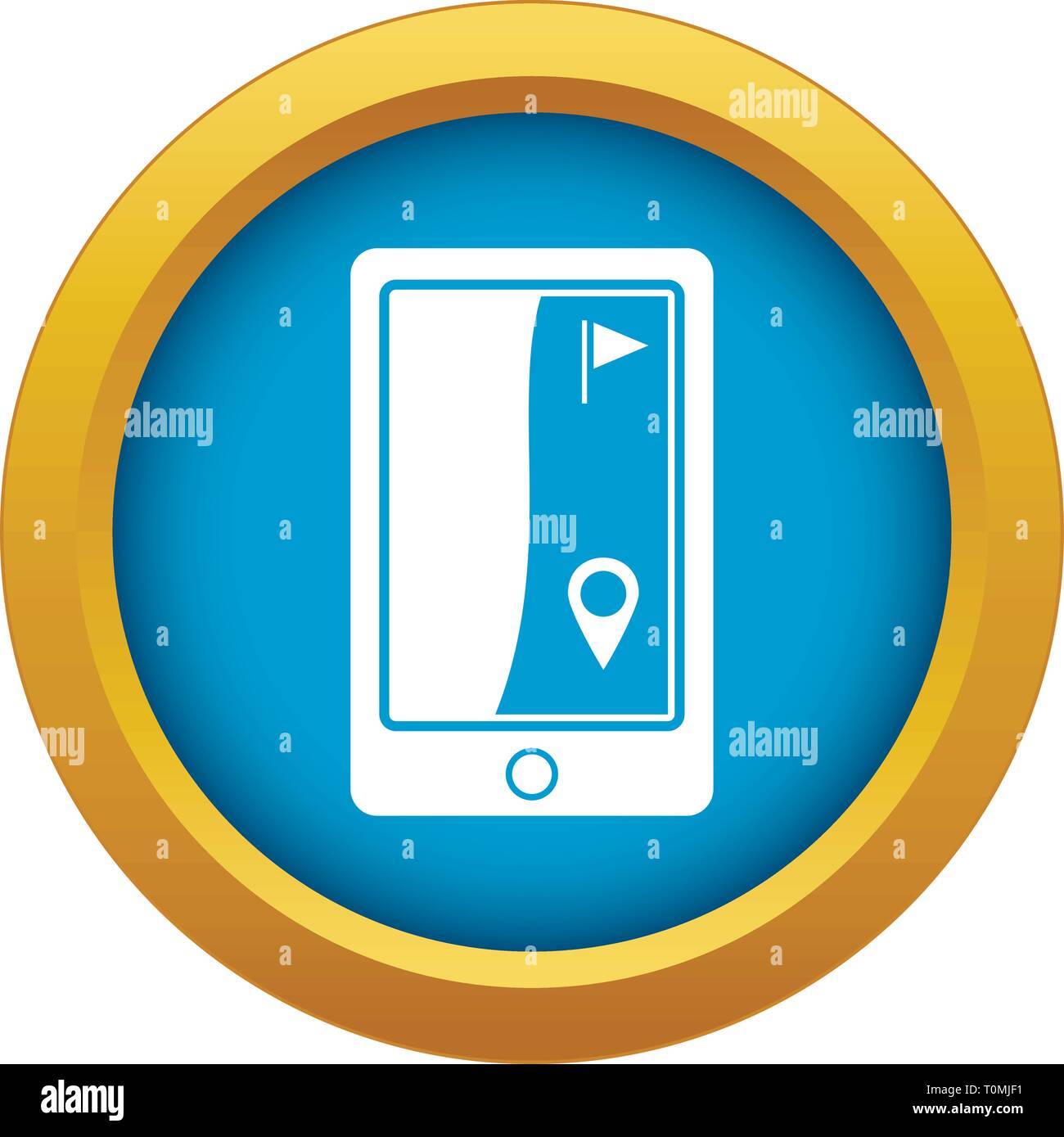 Golf course navigator icon blue vector isolated Stock Vector Image ...