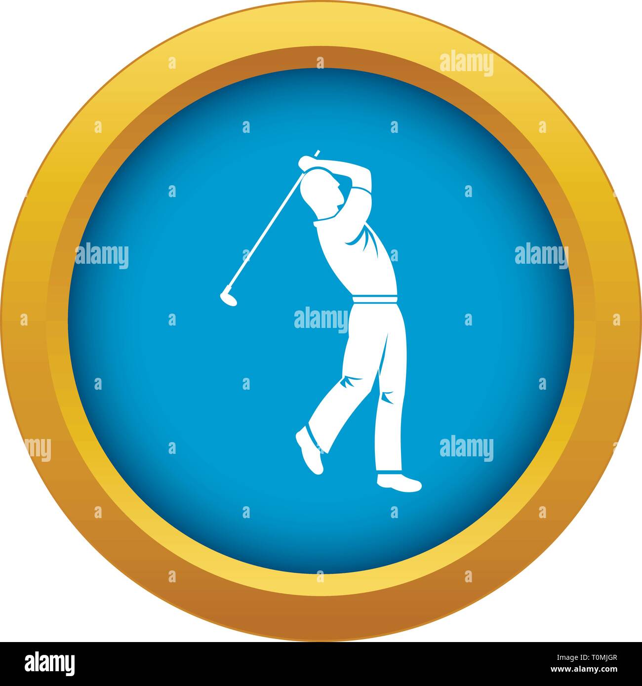 Golf player icon blue vector isolated Stock Vector Image & Art - Alamy