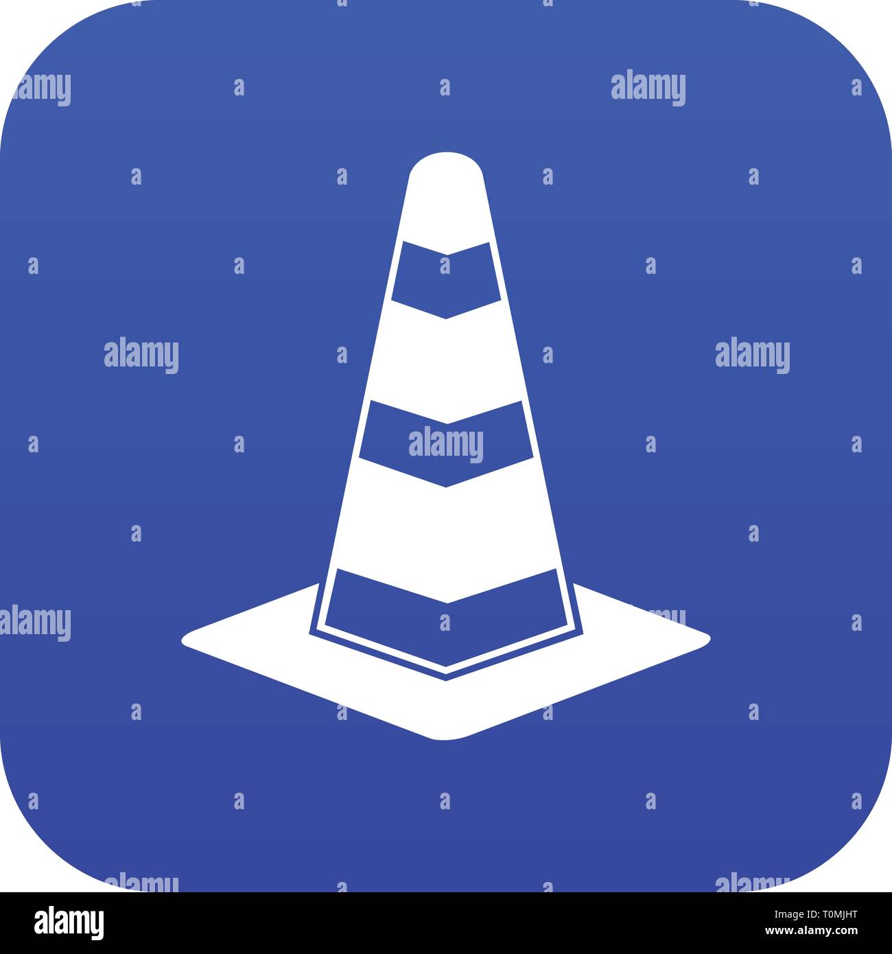 Traffic cone icon digital blue Stock Vector Image & Art - Alamy