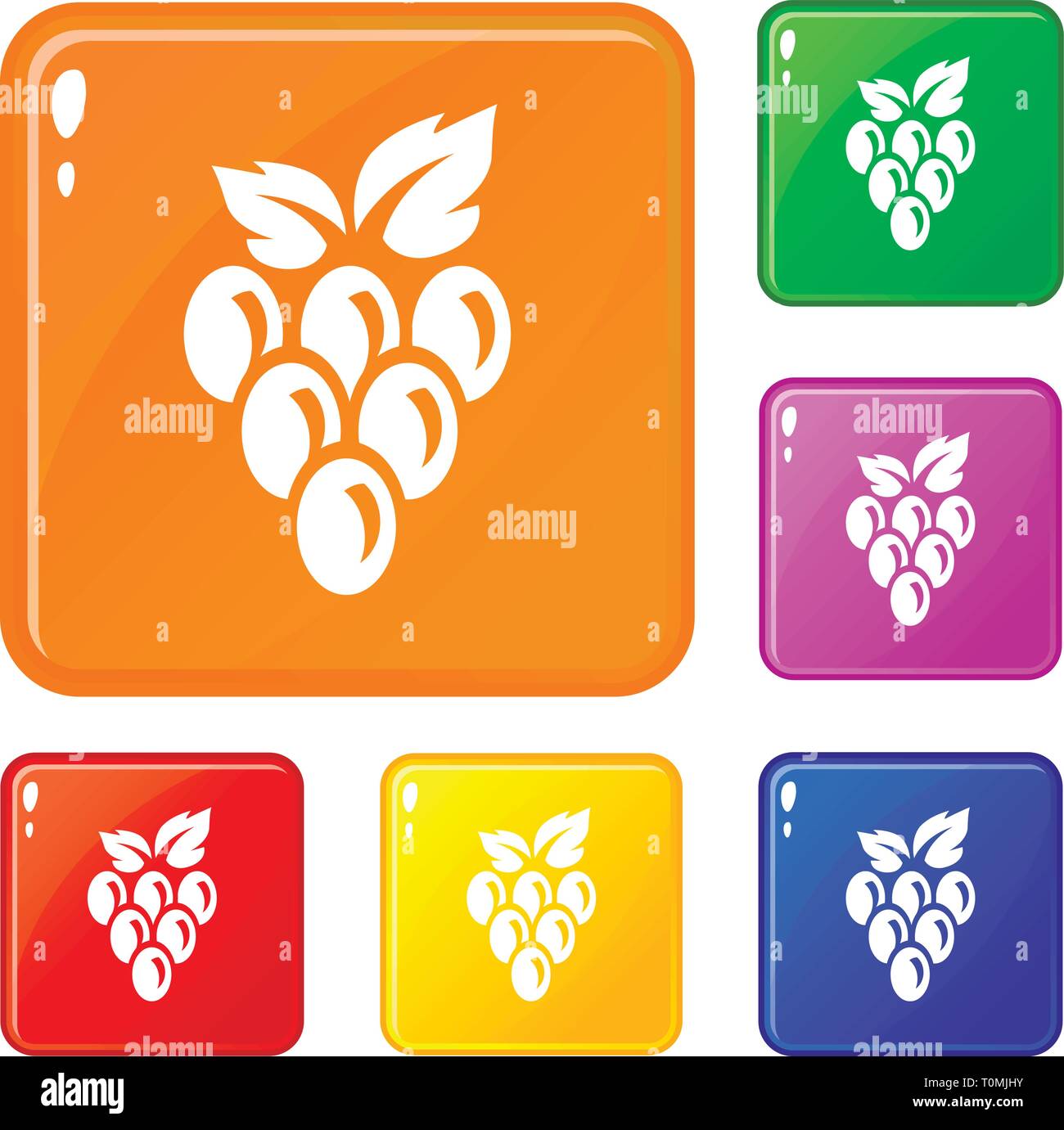 Hanging grape icons set vector color Stock Vector Image & Art - Alamy