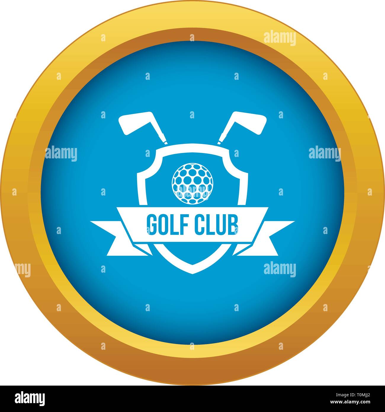 Golf club emblem icon blue vector isolated Stock Vector Image & Art - Alamy