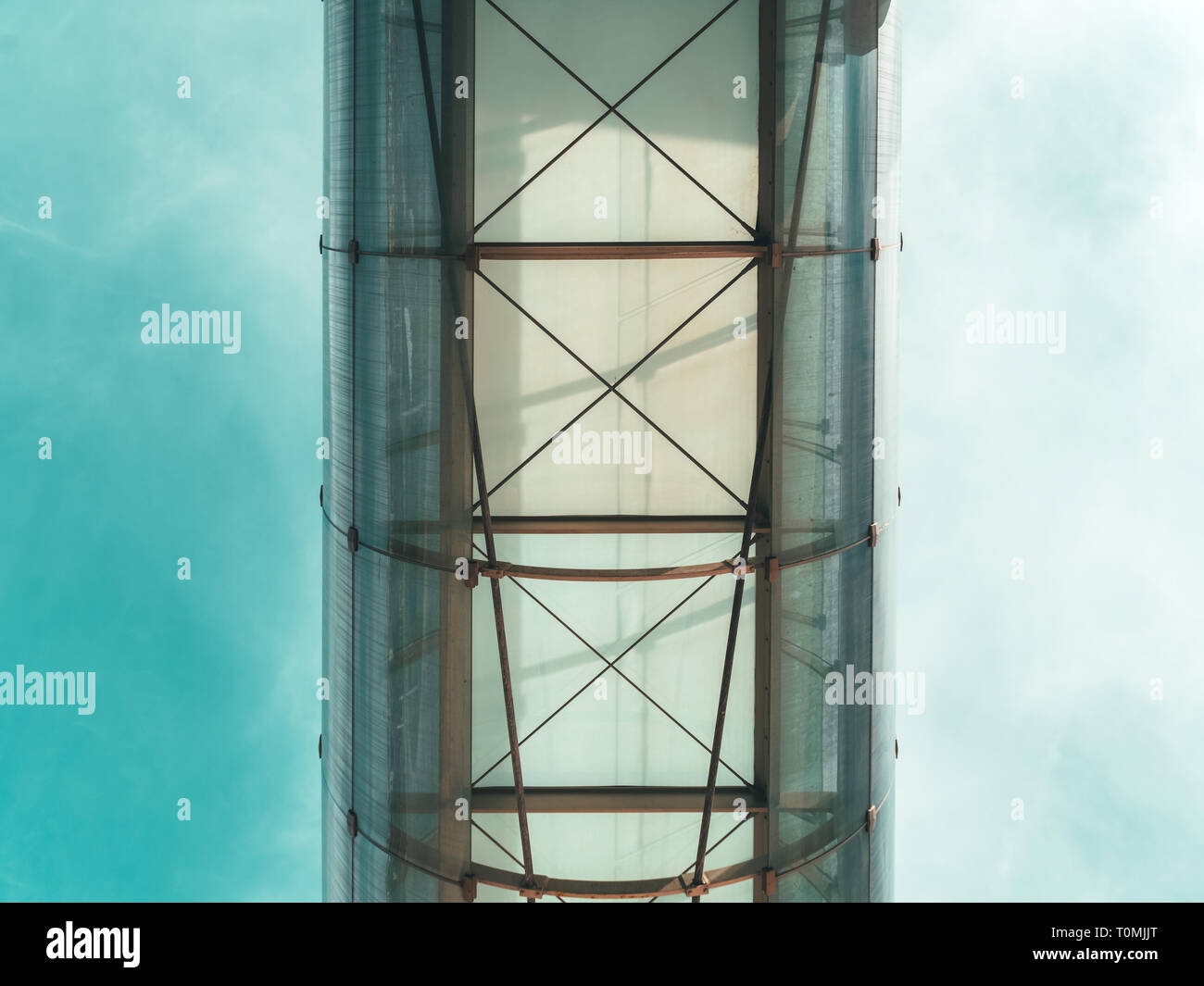 Minimalist Glass Tunnel Bridge Architecture Stock Photo - Alamy