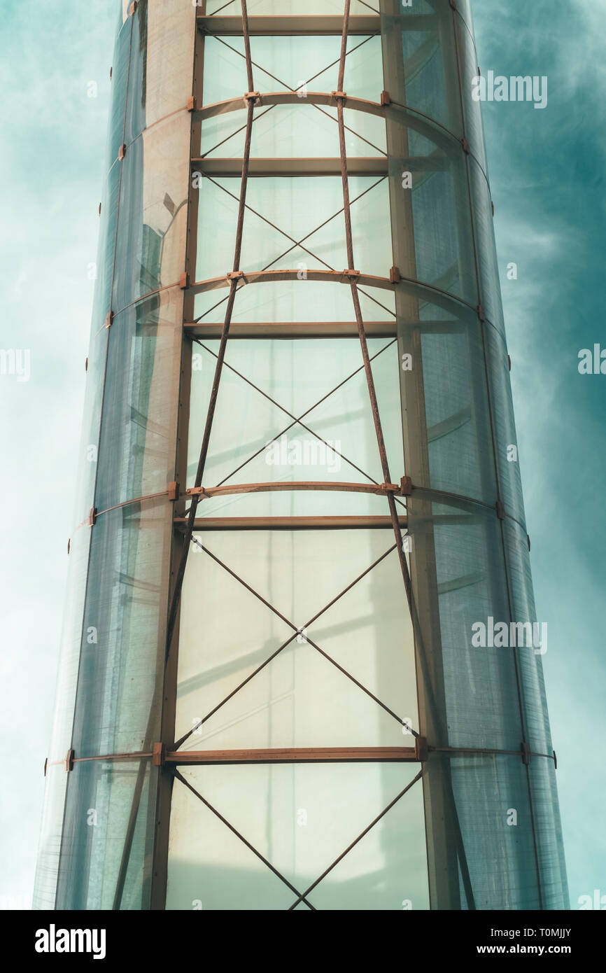 Minimalist Glass Tunnel Bridge Architecture Stock Photo - Alamy