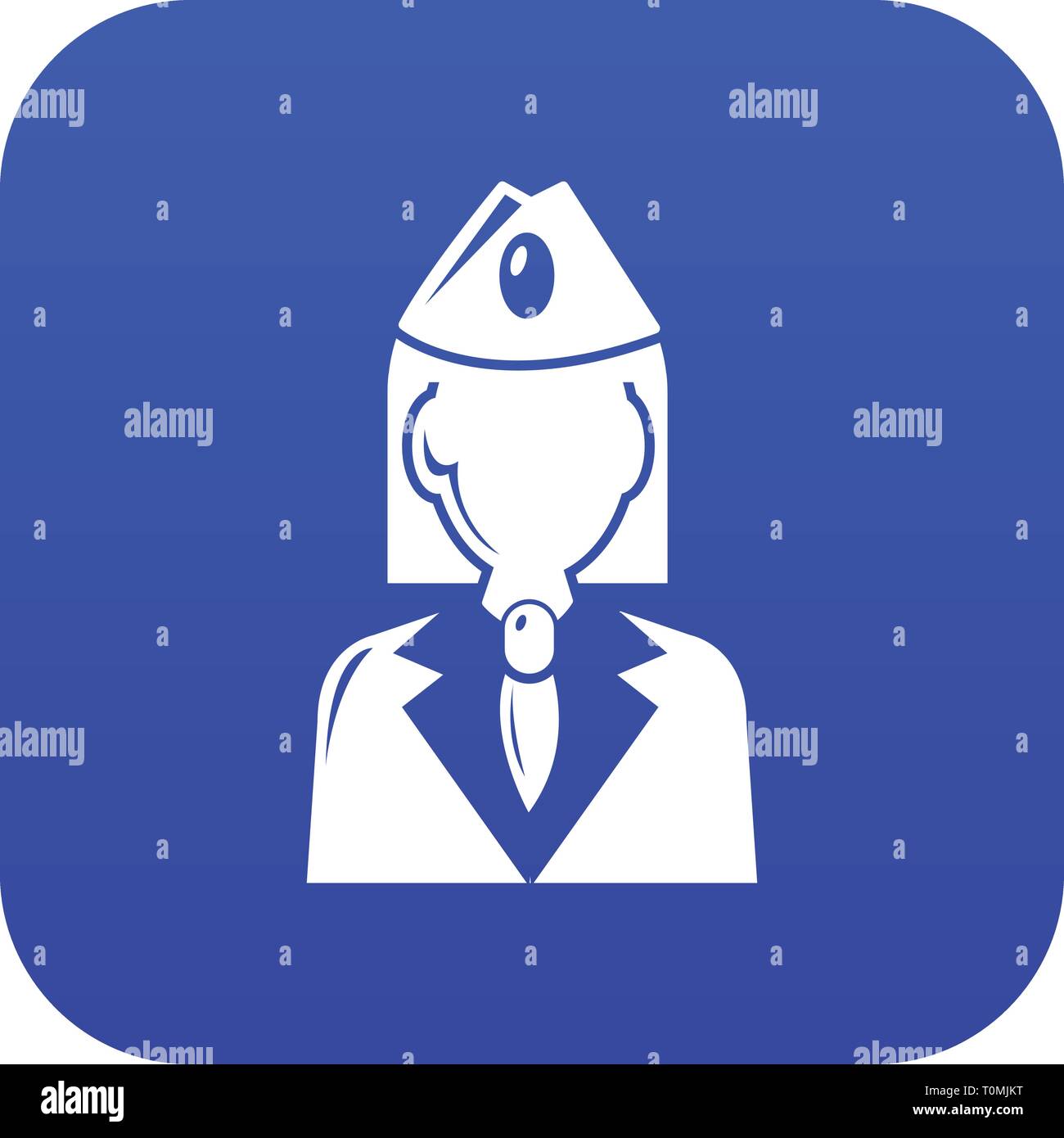 Train conductor icon blue vector Stock Vector Image & Art - Alamy