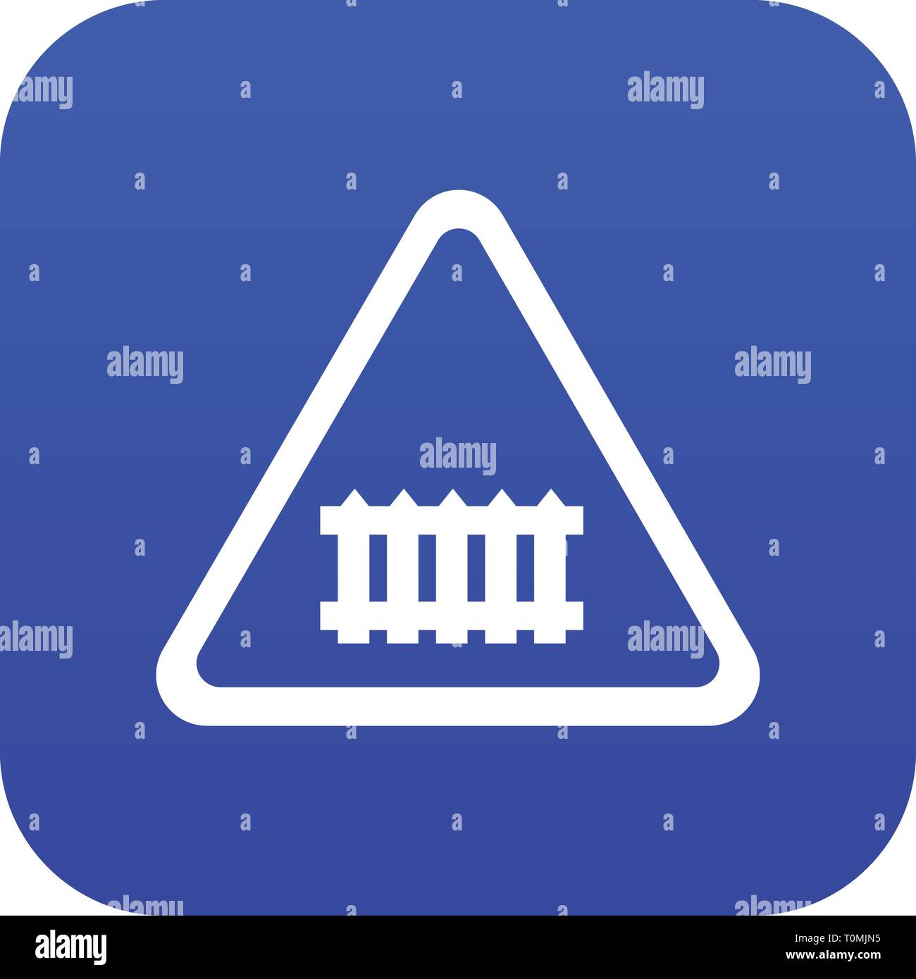 Crossing railroad barrier icon blue vector Stock Vector Image & Art - Alamy