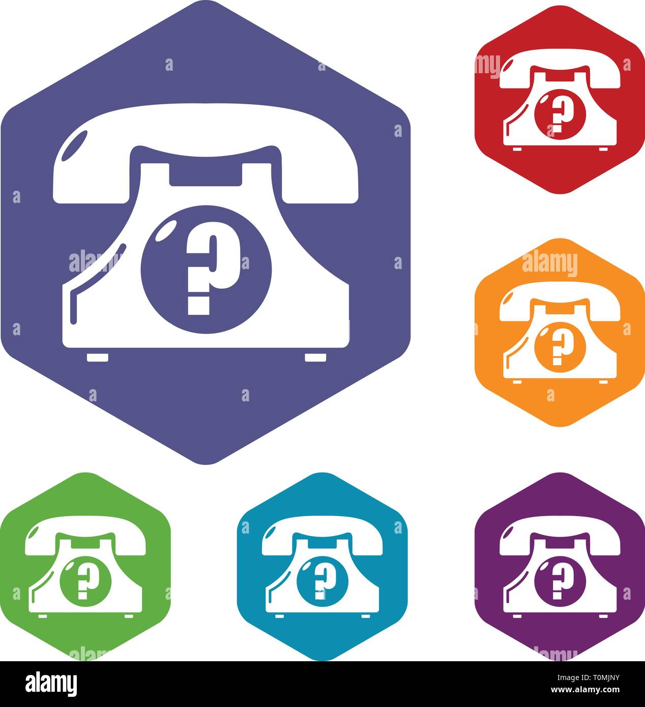 Retro phone icons vector hexahedron Stock Vector Image & Art - Alamy