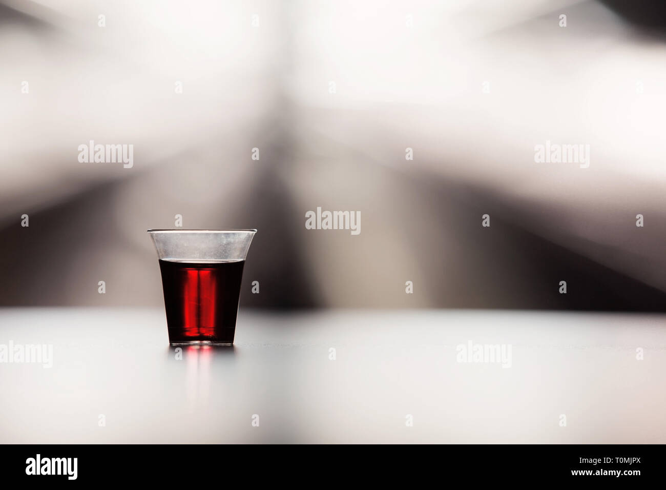 Wine for Communion Illuminated by bright background Stock Photo - Alamy