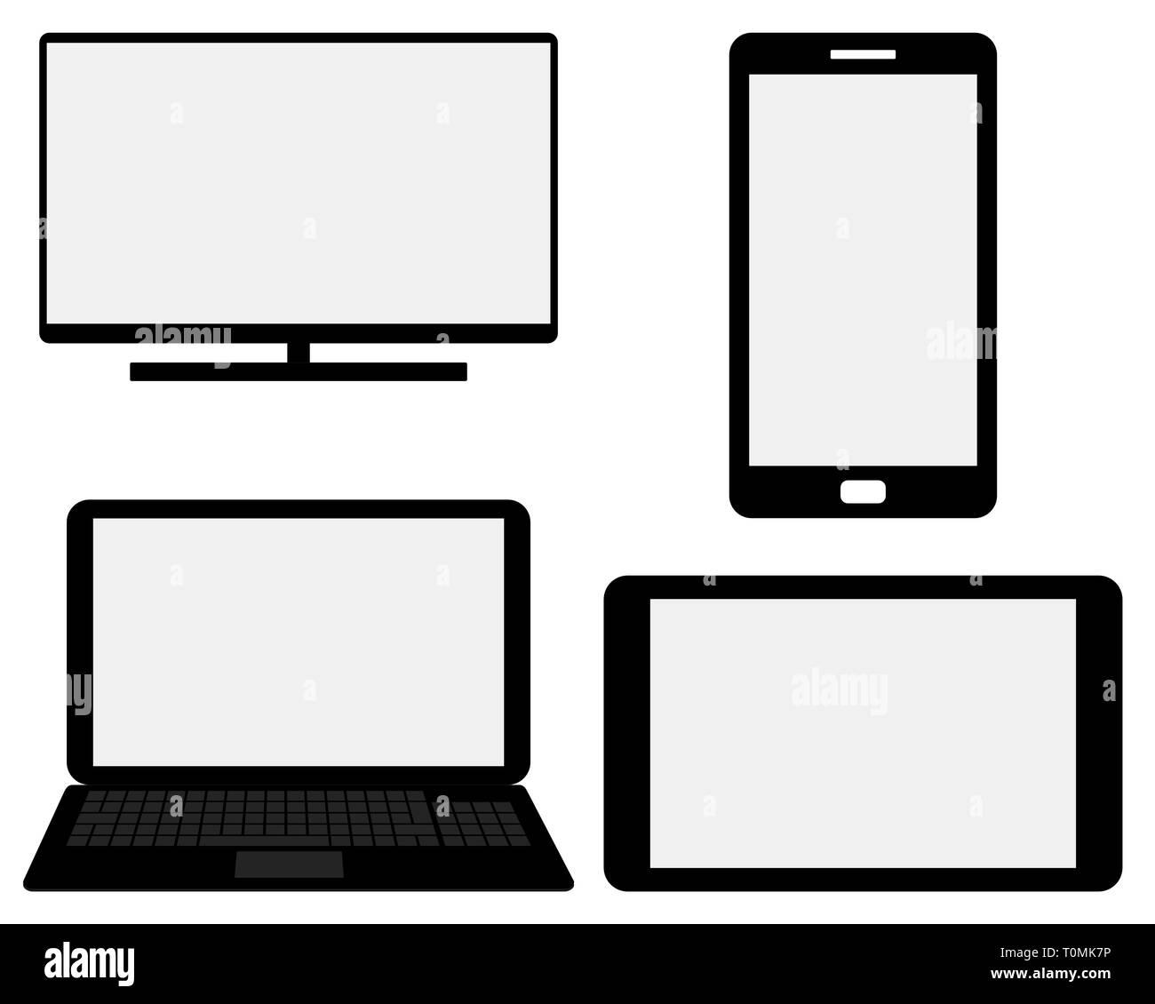 Digital media on white Stock Photo - Alamy