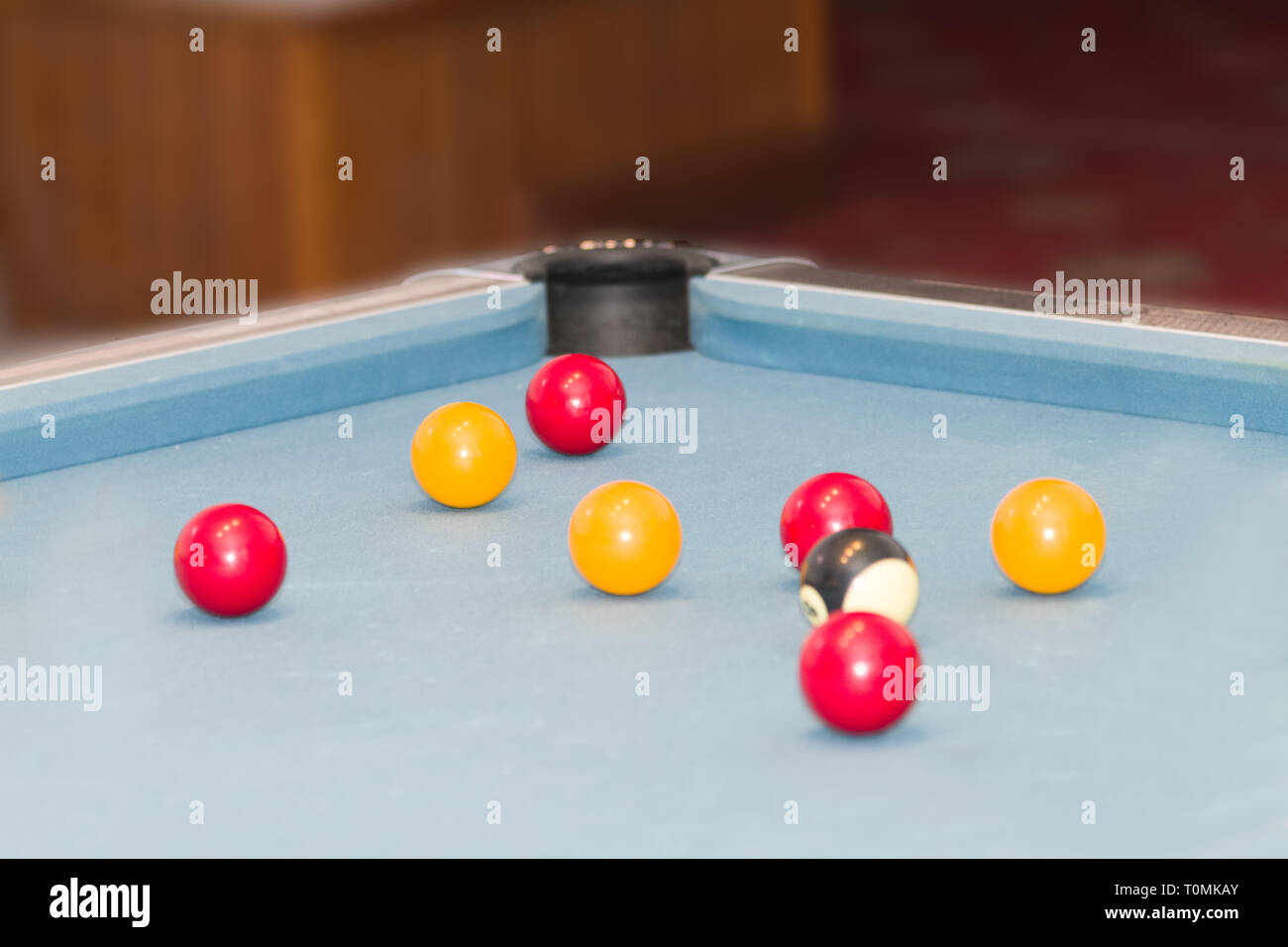 Pool Table Balls Scattered