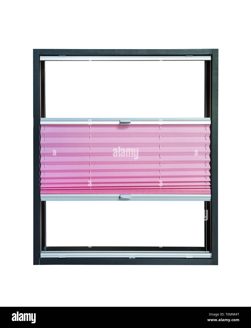 Pleated blind isolated on white background Stock Photo - Alamy