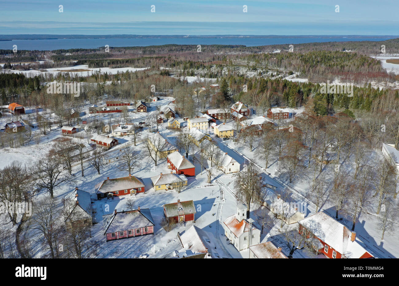 Sweden, Aerial view, Medevi brunn is Scandinavia's oldest spa, located ...