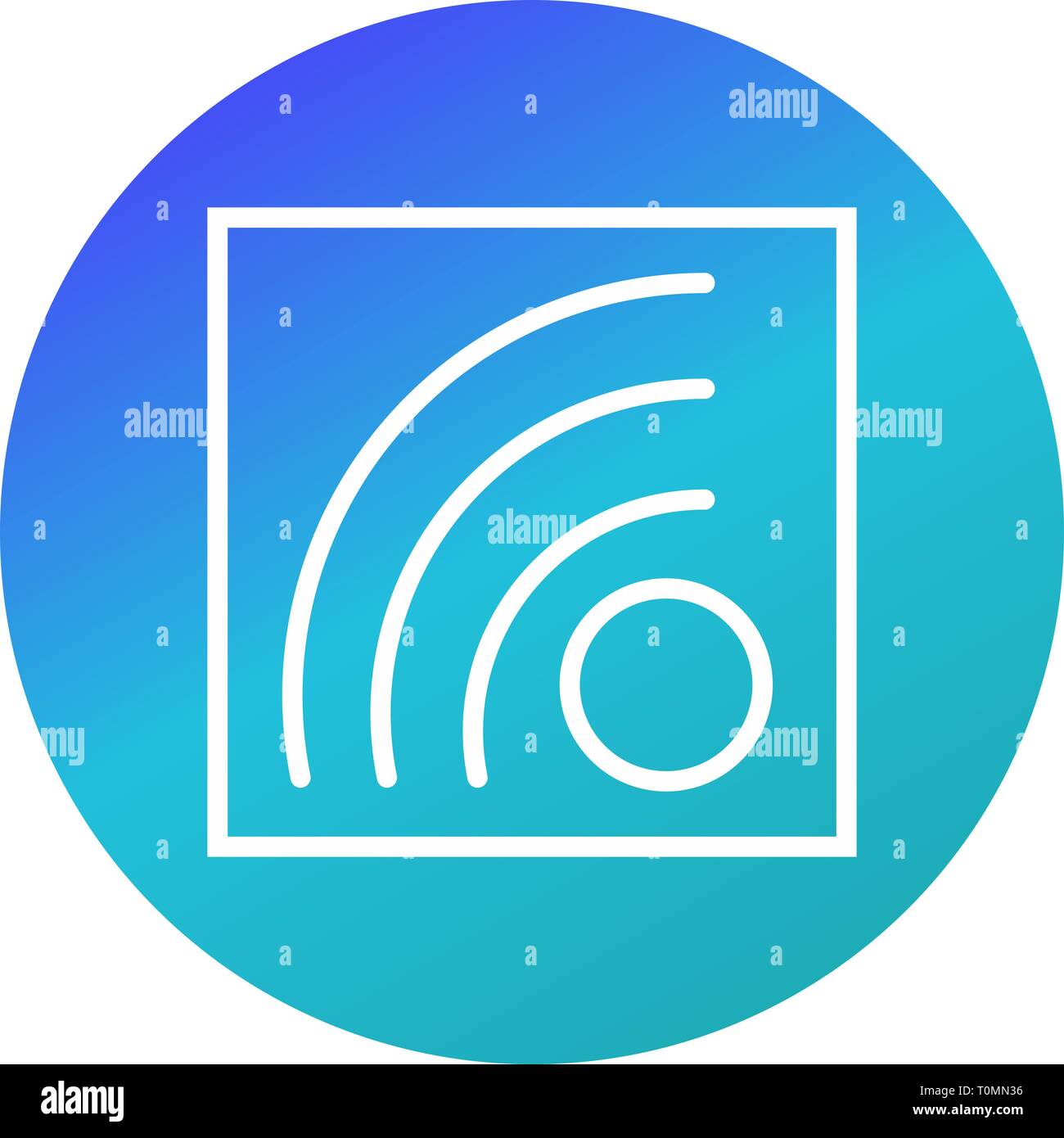 Illustration RSS Feed Icon Stock Photo - Alamy