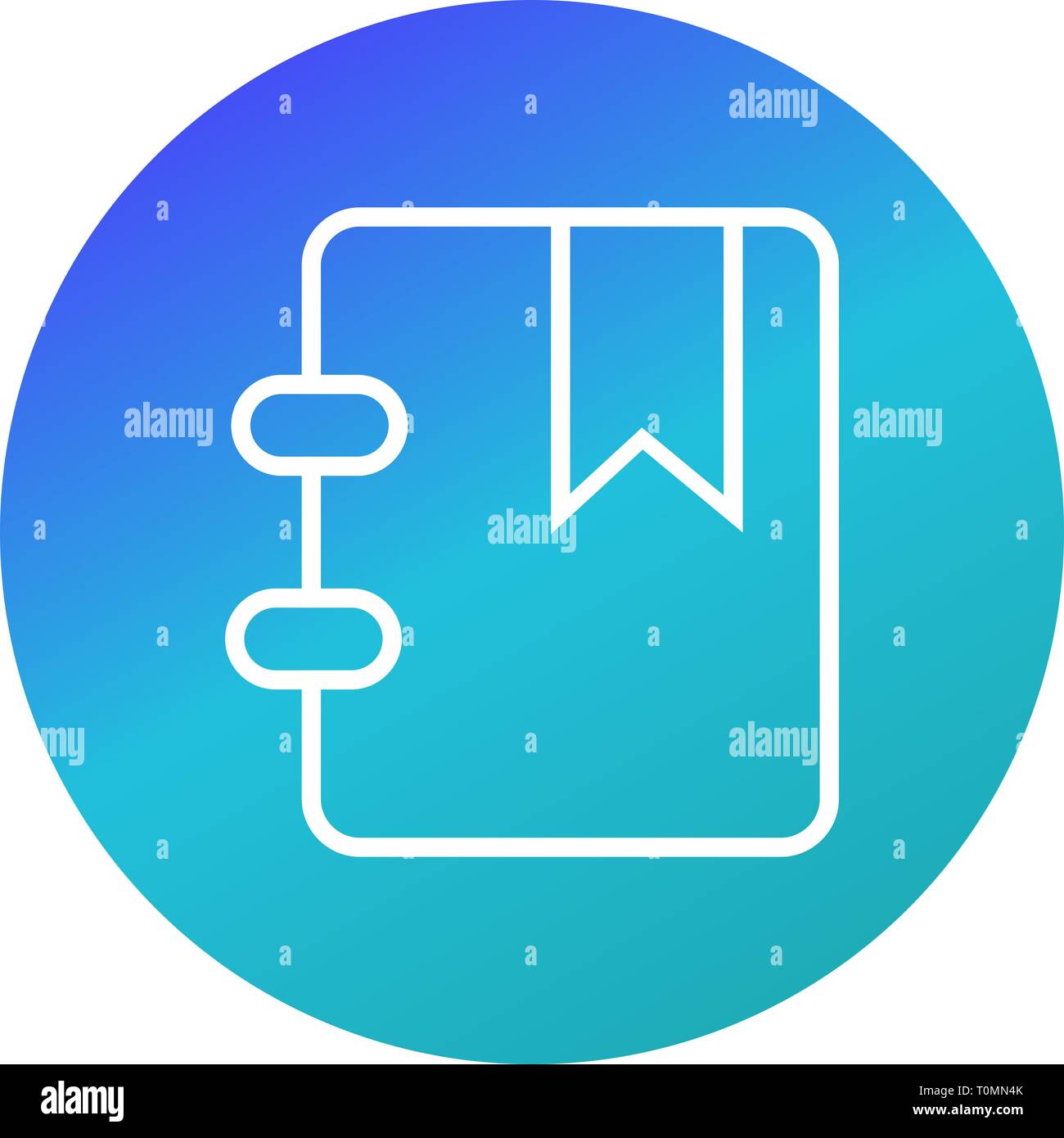 Illustration Bookmarked Icon Stock Photo - Alamy