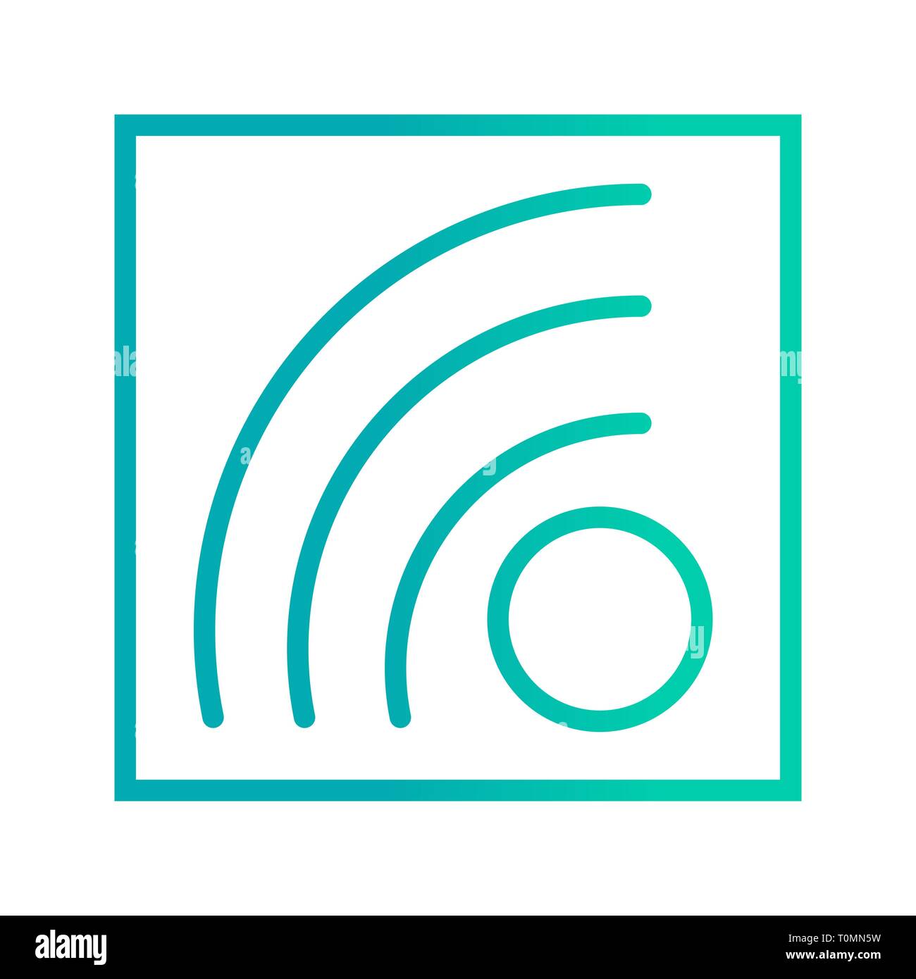 Illustration RSS Feed Icon Stock Photo - Alamy