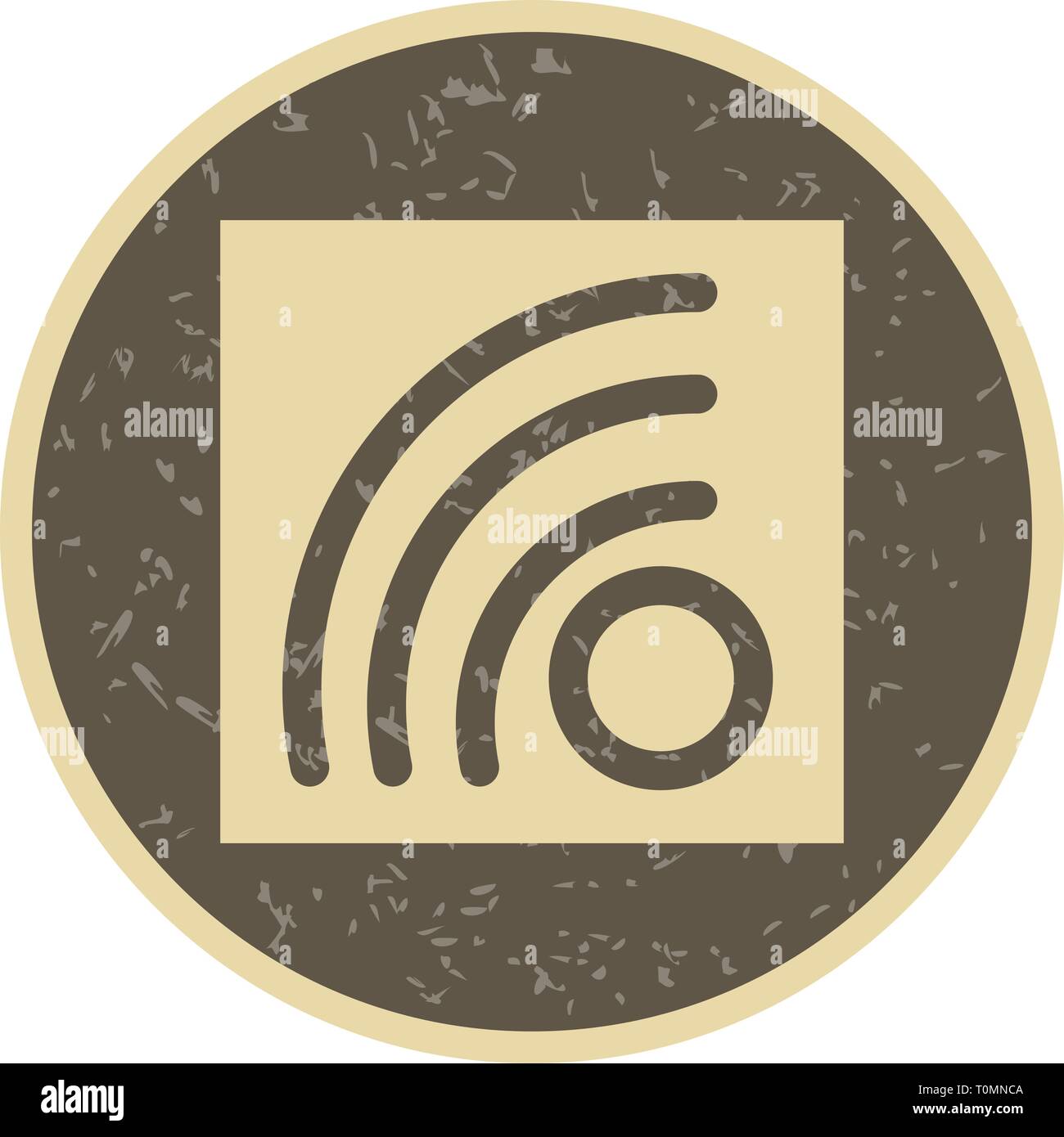 Illustration RSS Feed Icon Stock Photo - Alamy