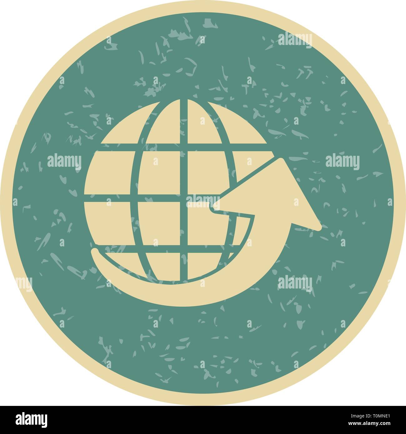 Illustration Around the World Icon Stock Photo - Alamy