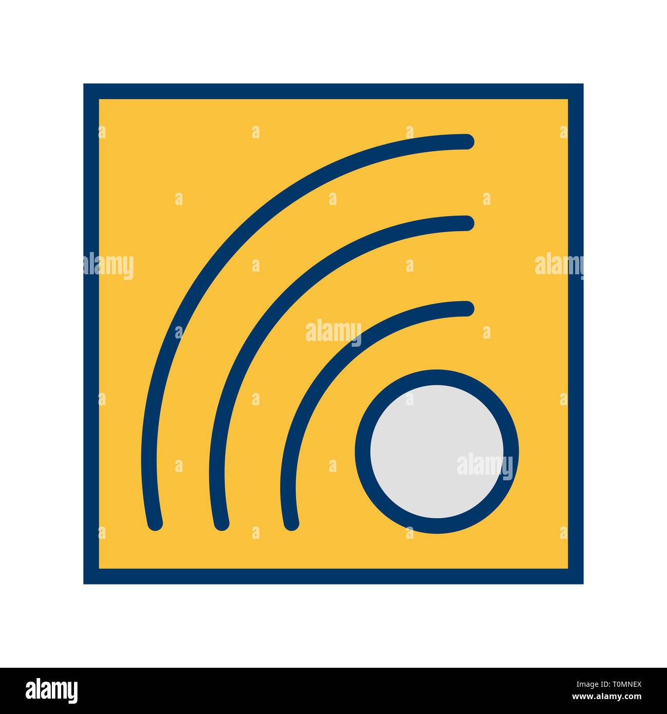 Illustration RSS Feed Icon Stock Photo - Alamy