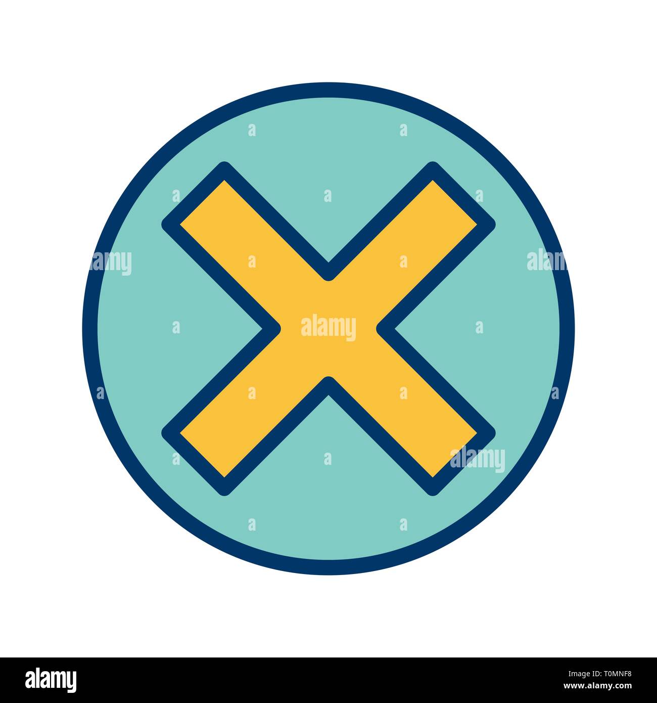 Illustration Cancel Icon Stock Photo - Alamy