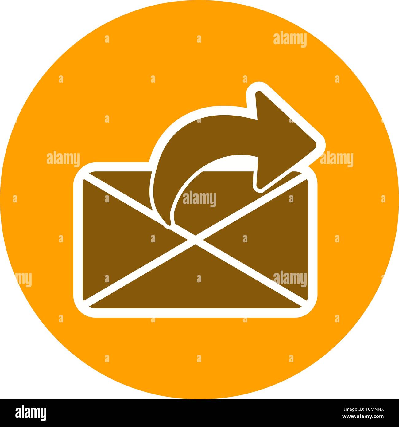 Illustration Send Message Icon Stock Photo - Alamy