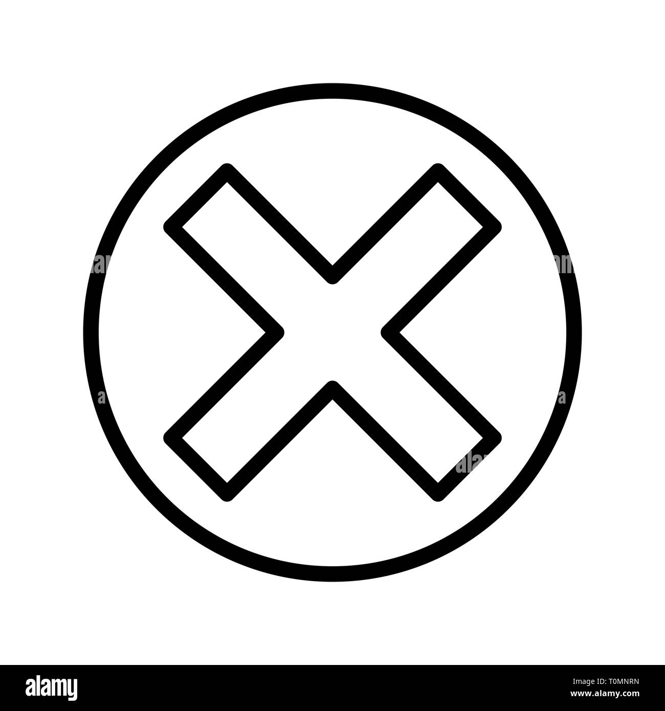 Illustration Cancel Icon Stock Photo - Alamy