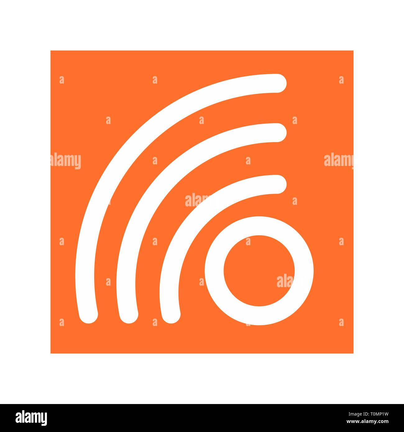 Illustration RSS Feed Icon Stock Photo - Alamy