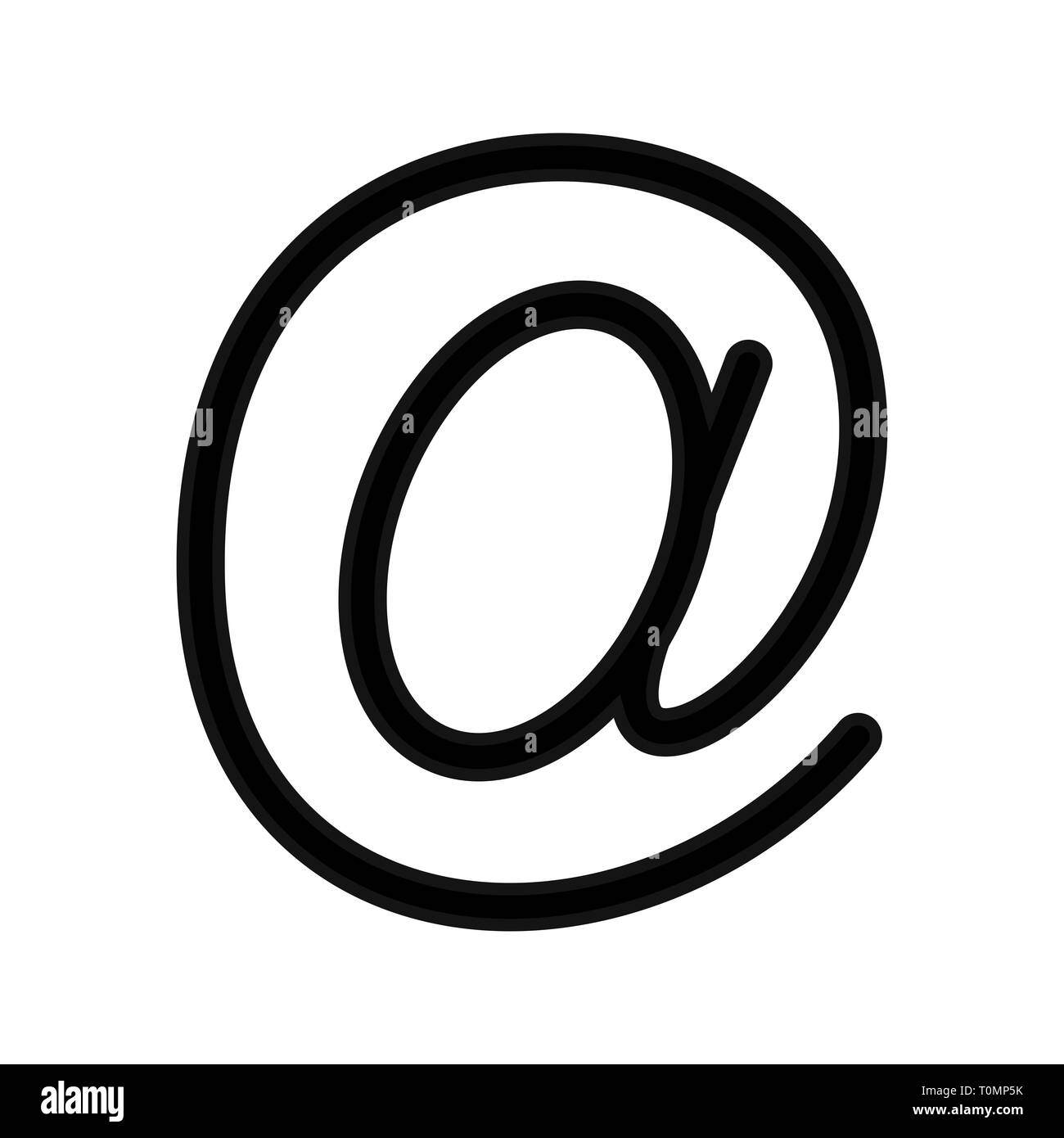 Illustration Email Address Icon Stock Photo - Alamy