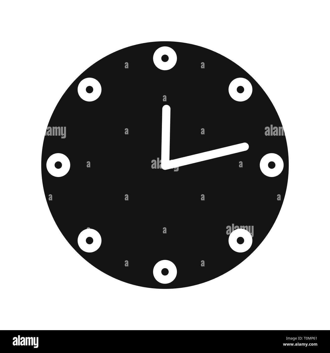 Clock linear icon time Black and White Stock Photos & Images - Alamy