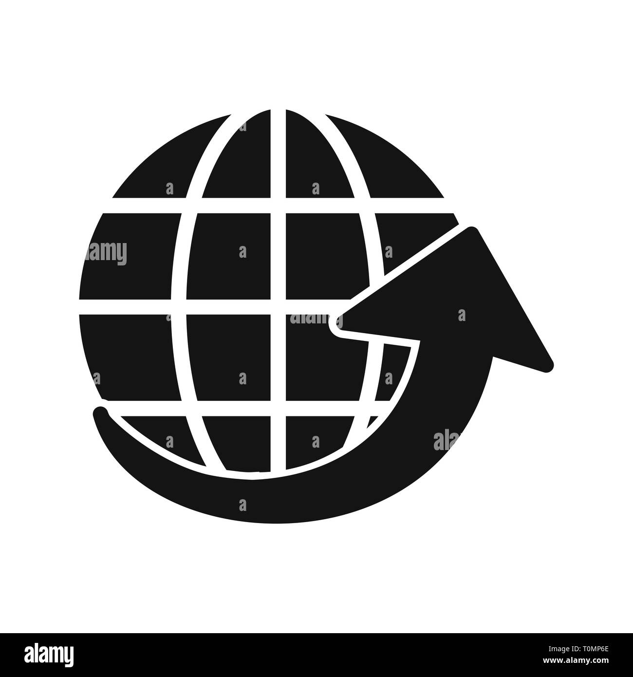 Illustration Around the World Icon Stock Photo - Alamy
