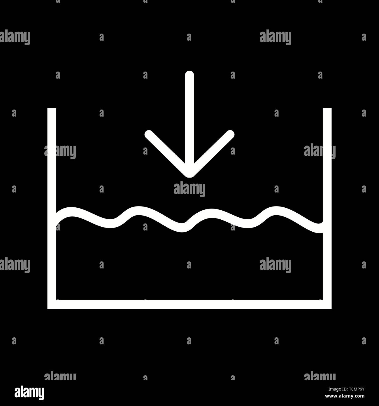 Illustration Below sea level Icon Stock Photo - Alamy
