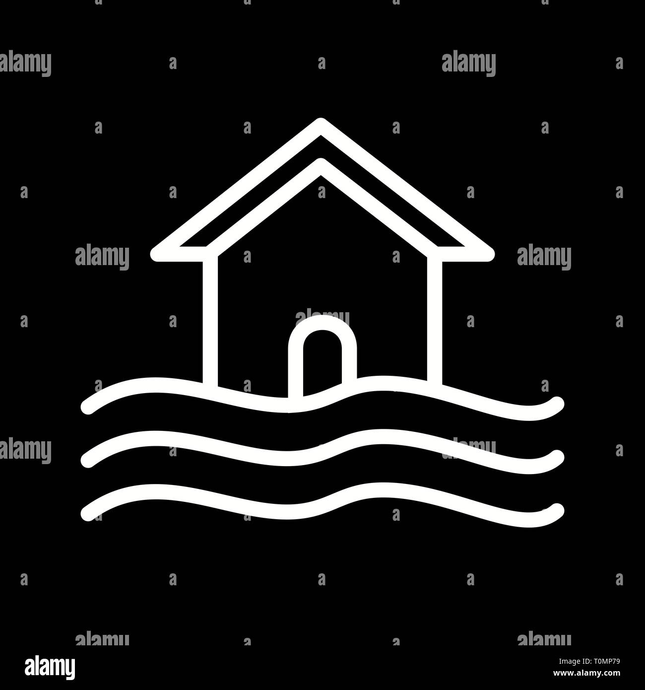 Illustration Flood Symbol Icon Stock Photo - Alamy