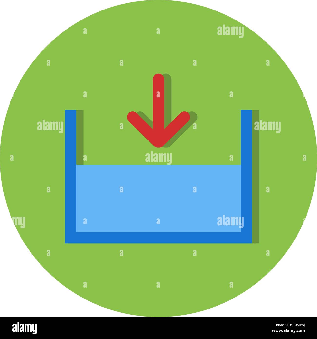 Illustration Below sea level Icon Stock Photo - Alamy