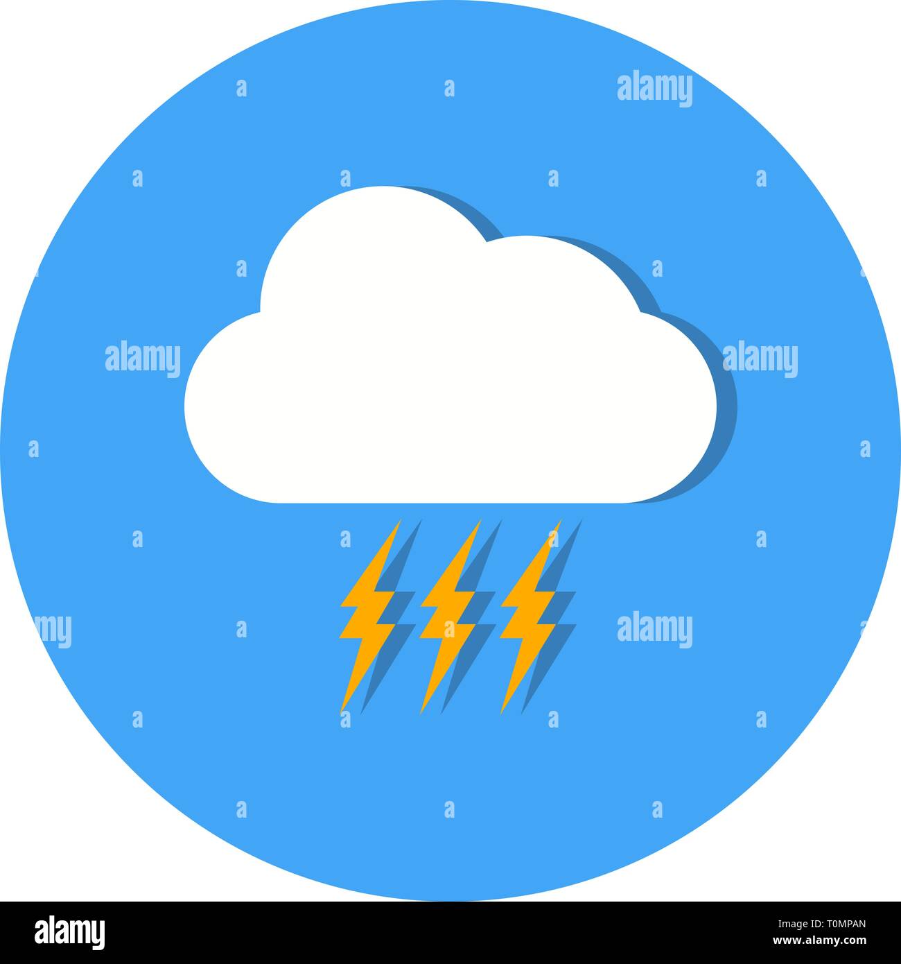 Illustration Storm Vector Icon Stock Photo - Alamy