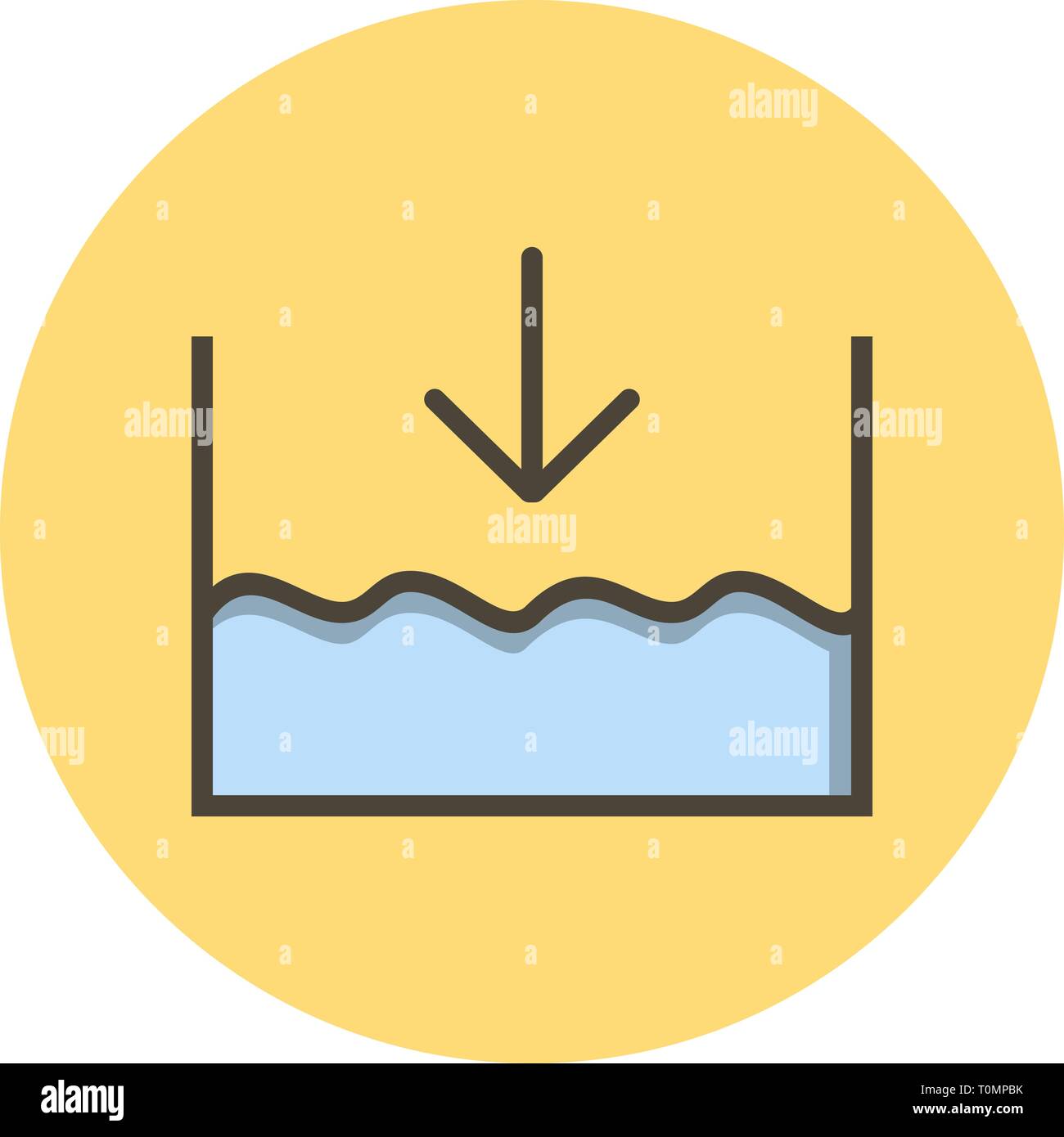 Illustration Below sea level Icon Stock Photo - Alamy