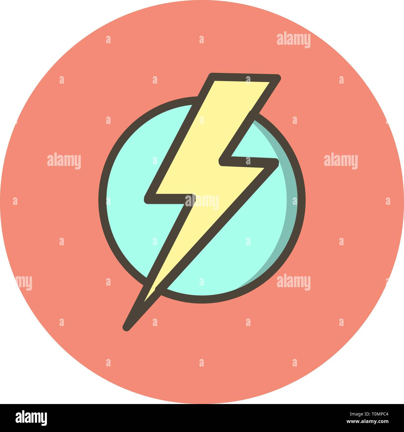 Illustration Electric Shock Icon Stock Photo - Alamy