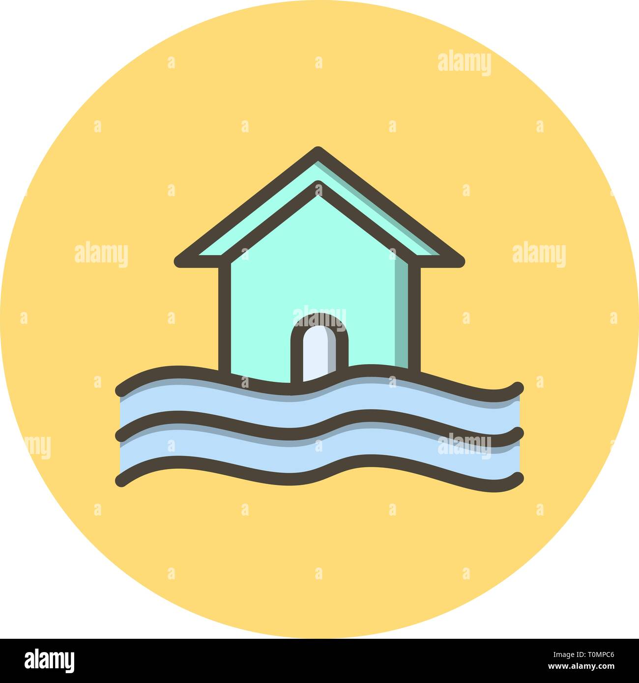 Illustration Flood Symbol Icon Stock Photo - Alamy