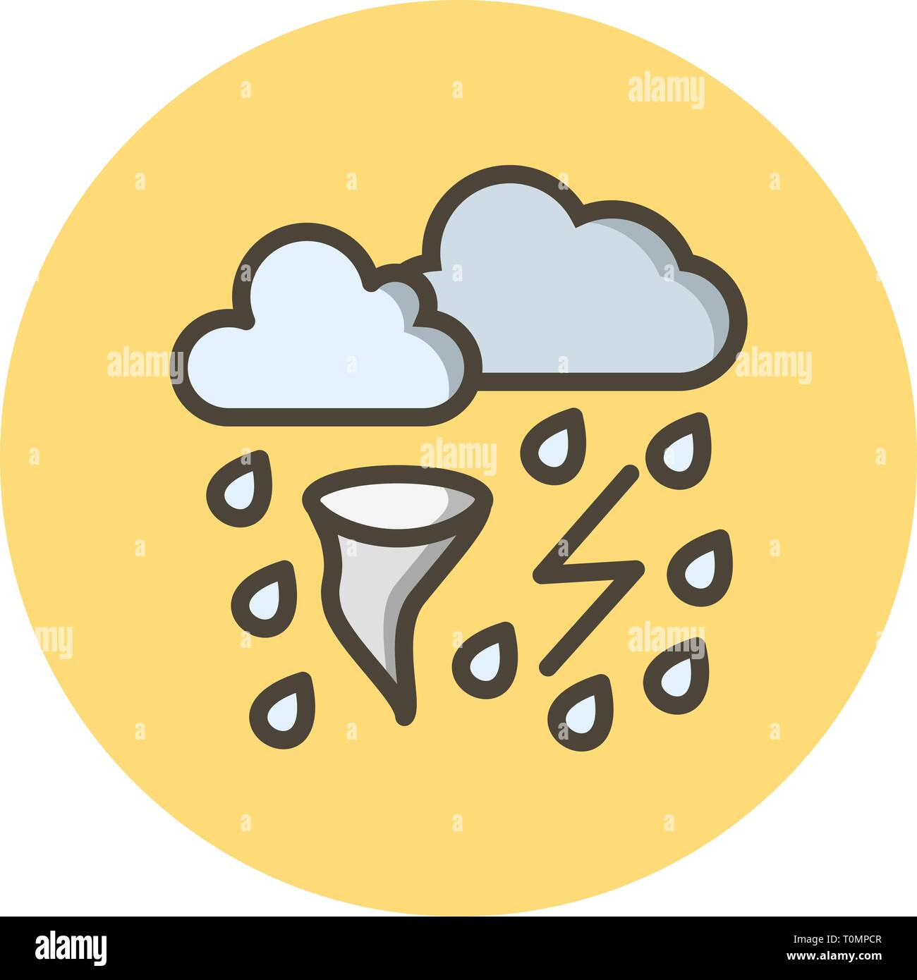 Illustration Bad Weather Icon Stock Photo - Alamy