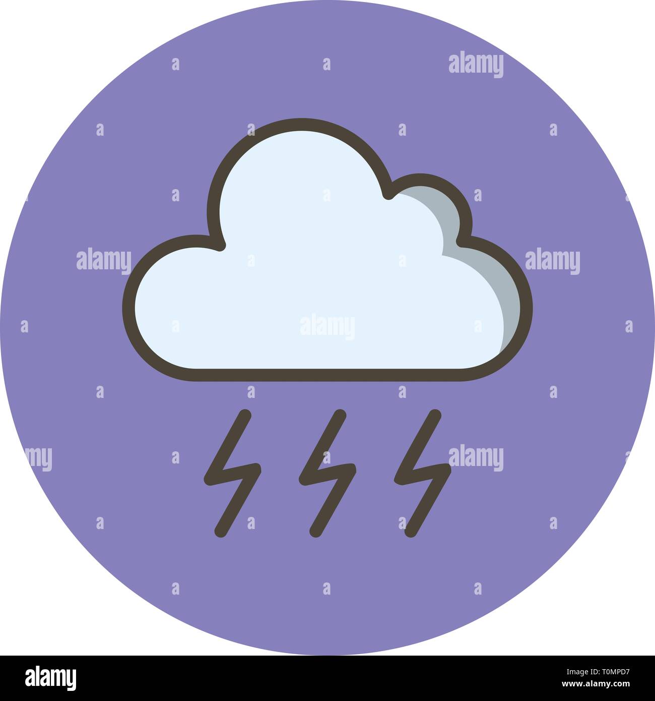 Illustration Storm Vector Icon Stock Photo - Alamy