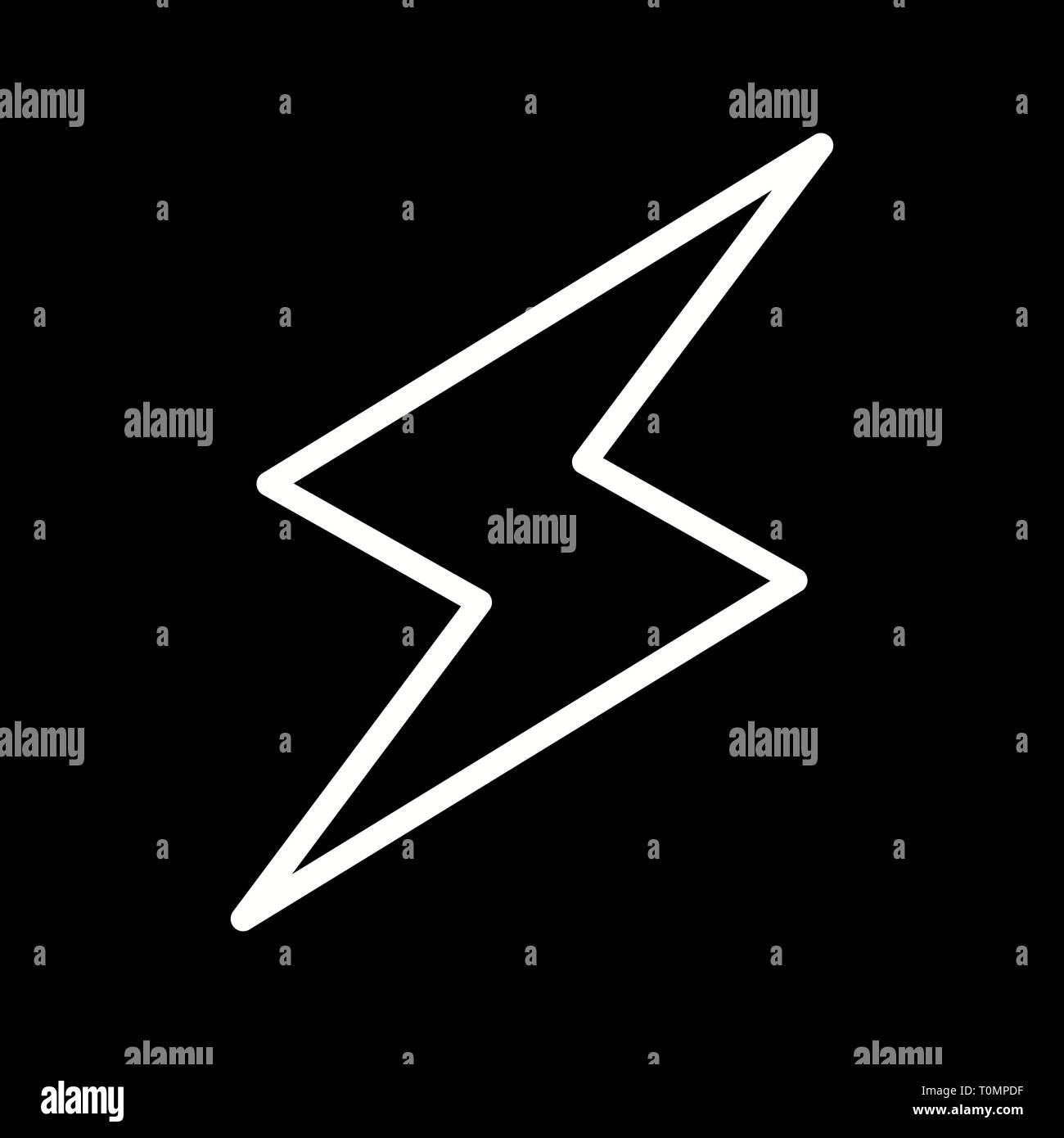 Illustration Lightning Button Icon Stock Photo - Alamy