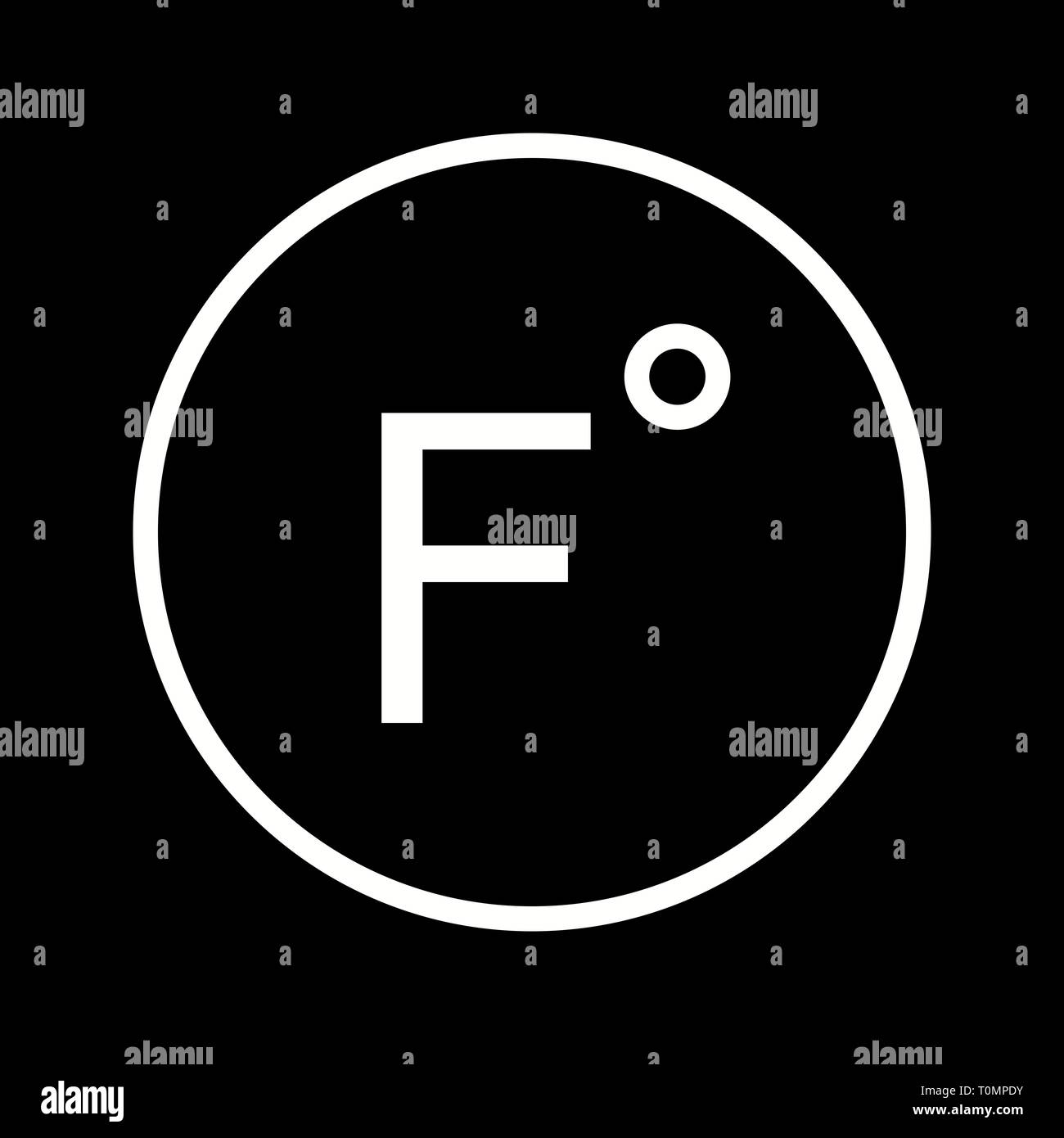 Illustration Fahrenheit Icon Stock Photo - Alamy