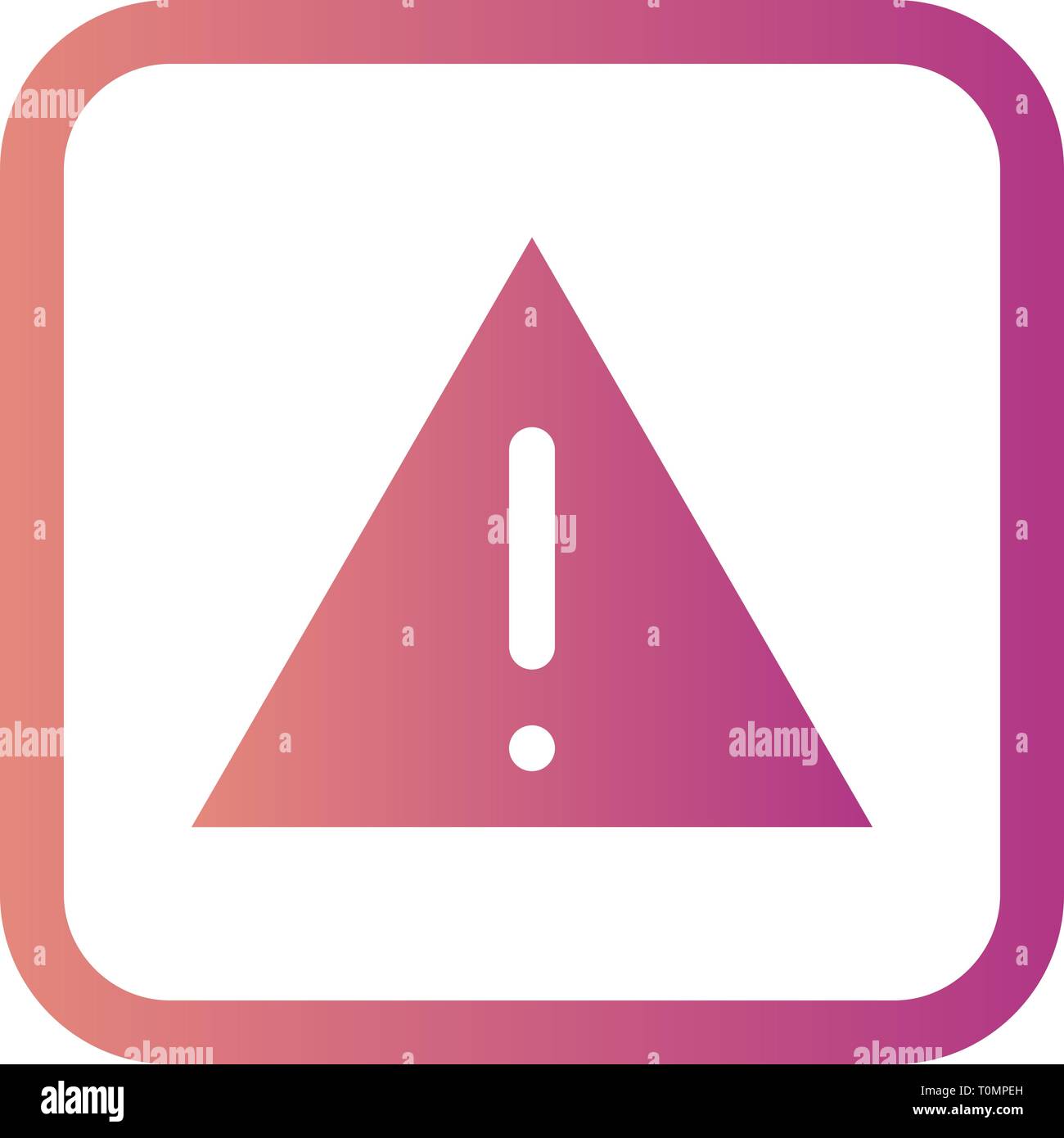 Illustration Warning board Icon Stock Photo - Alamy