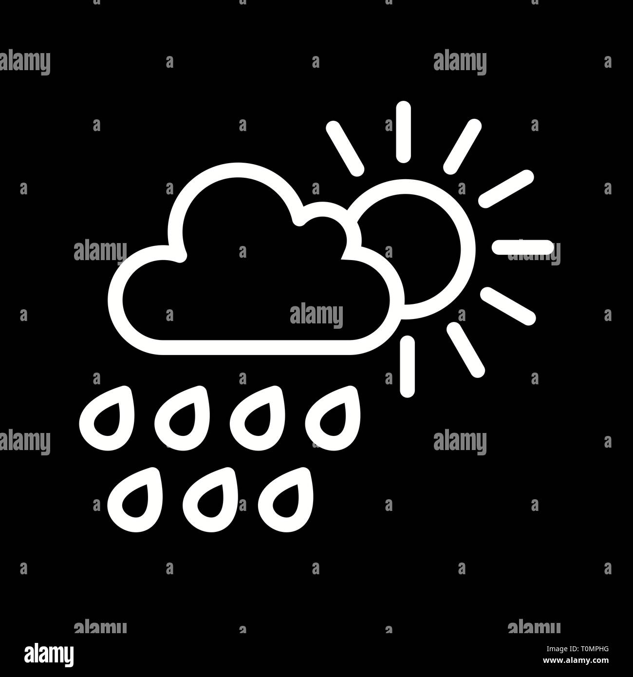 Illustration Summer Rain Icon Stock Photo - Alamy