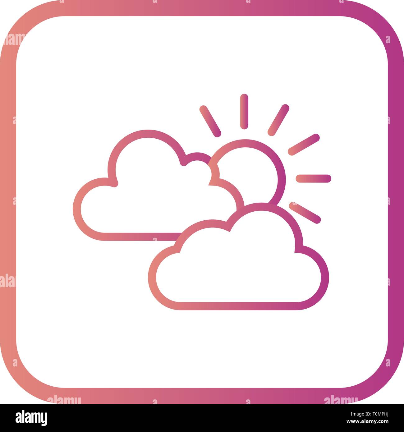 Illustration Sunny Icon Stock Photo - Alamy