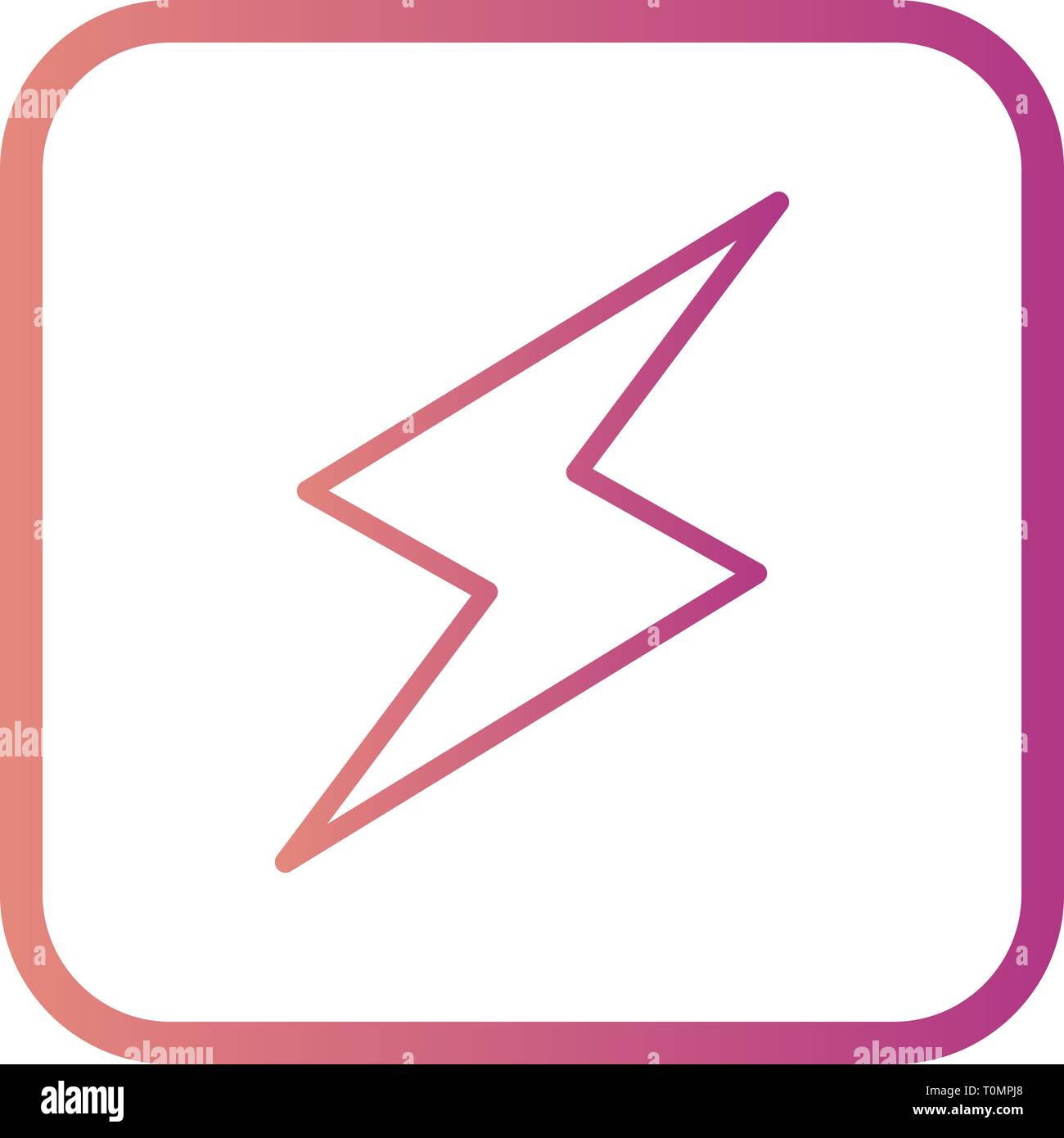 Illustration Lightning Button Icon Stock Photo - Alamy