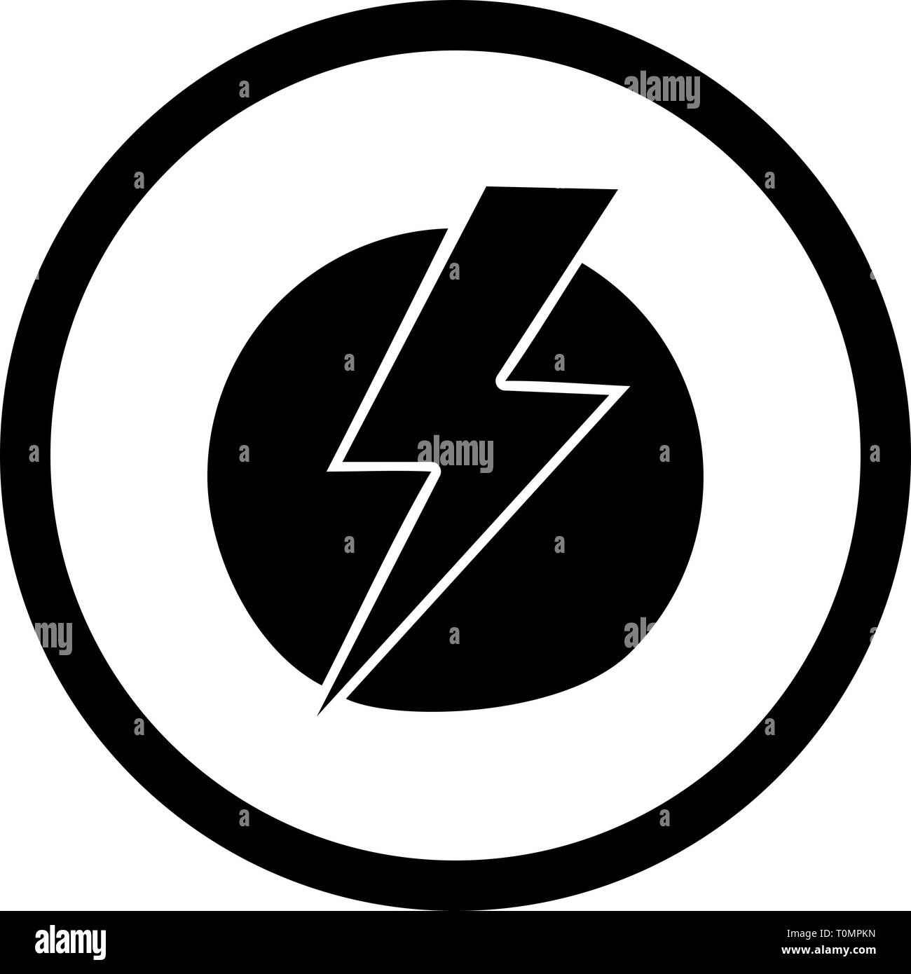 Illustration Electric Shock Icon Stock Photo - Alamy