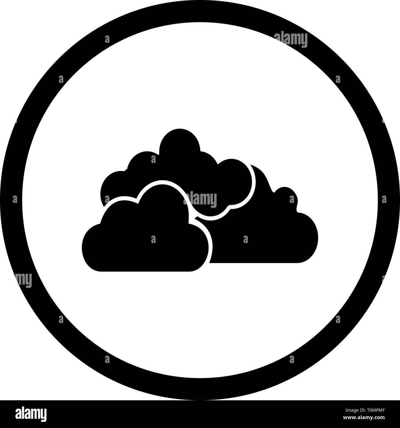 Illustration Cloudy Icon Stock Photo - Alamy