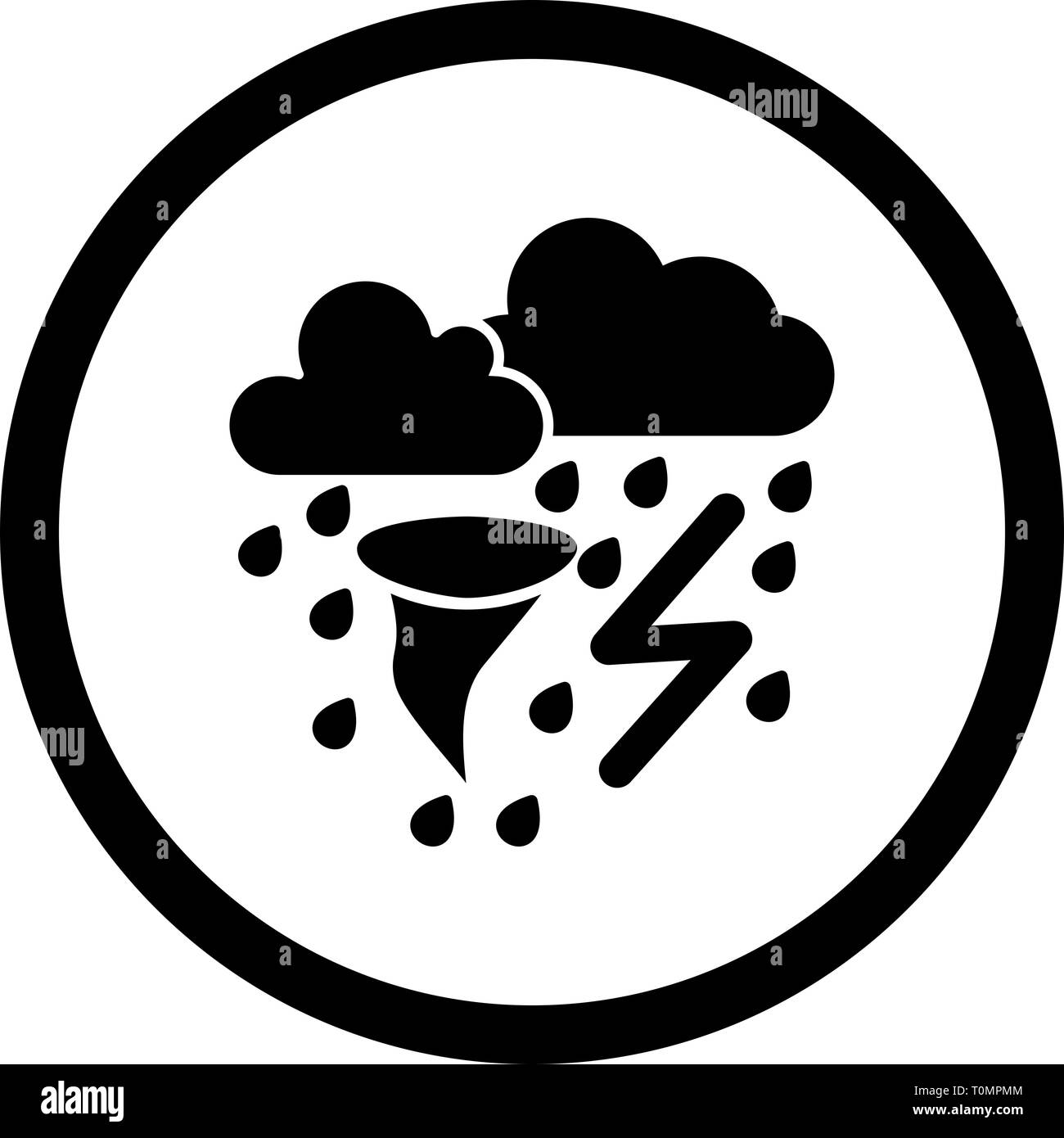 Illustration Bad Weather Icon Stock Photo - Alamy