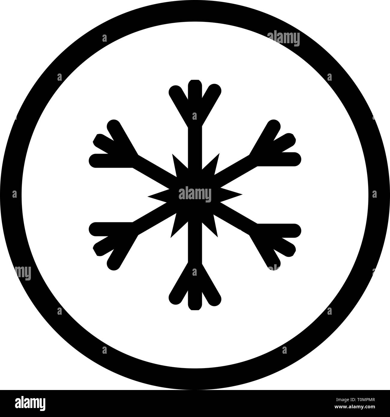 Illustration Snow Flake Icon Stock Photo - Alamy