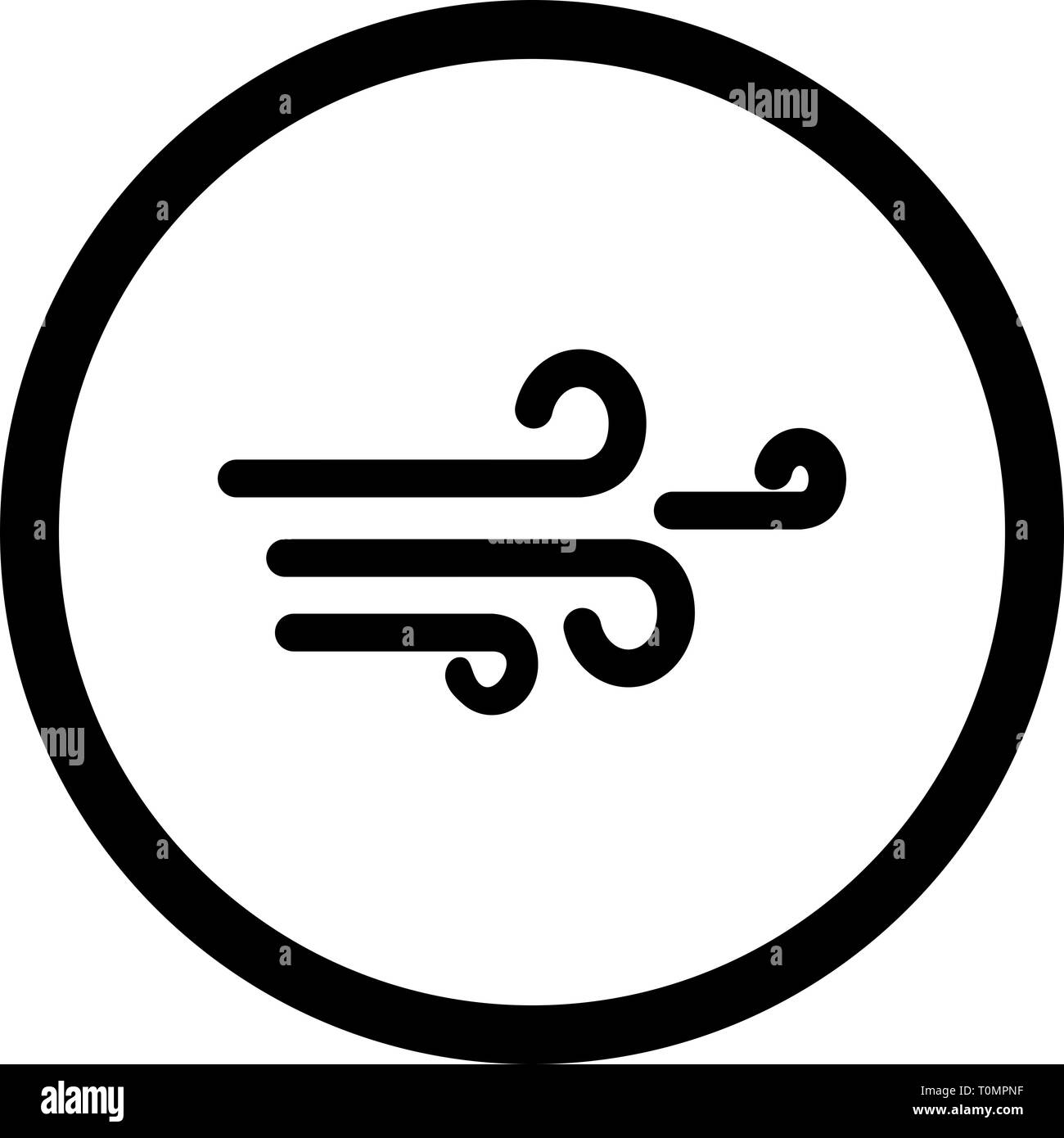 Illustration Wind Icon Stock Photo - Alamy