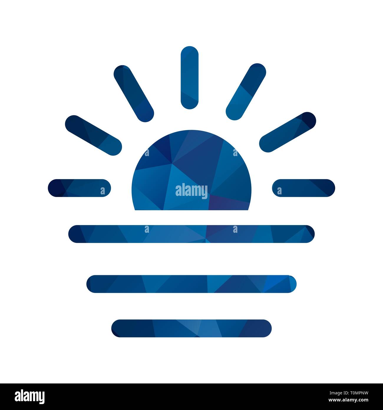 Illustration Sunset Icon Stock Photo - Alamy